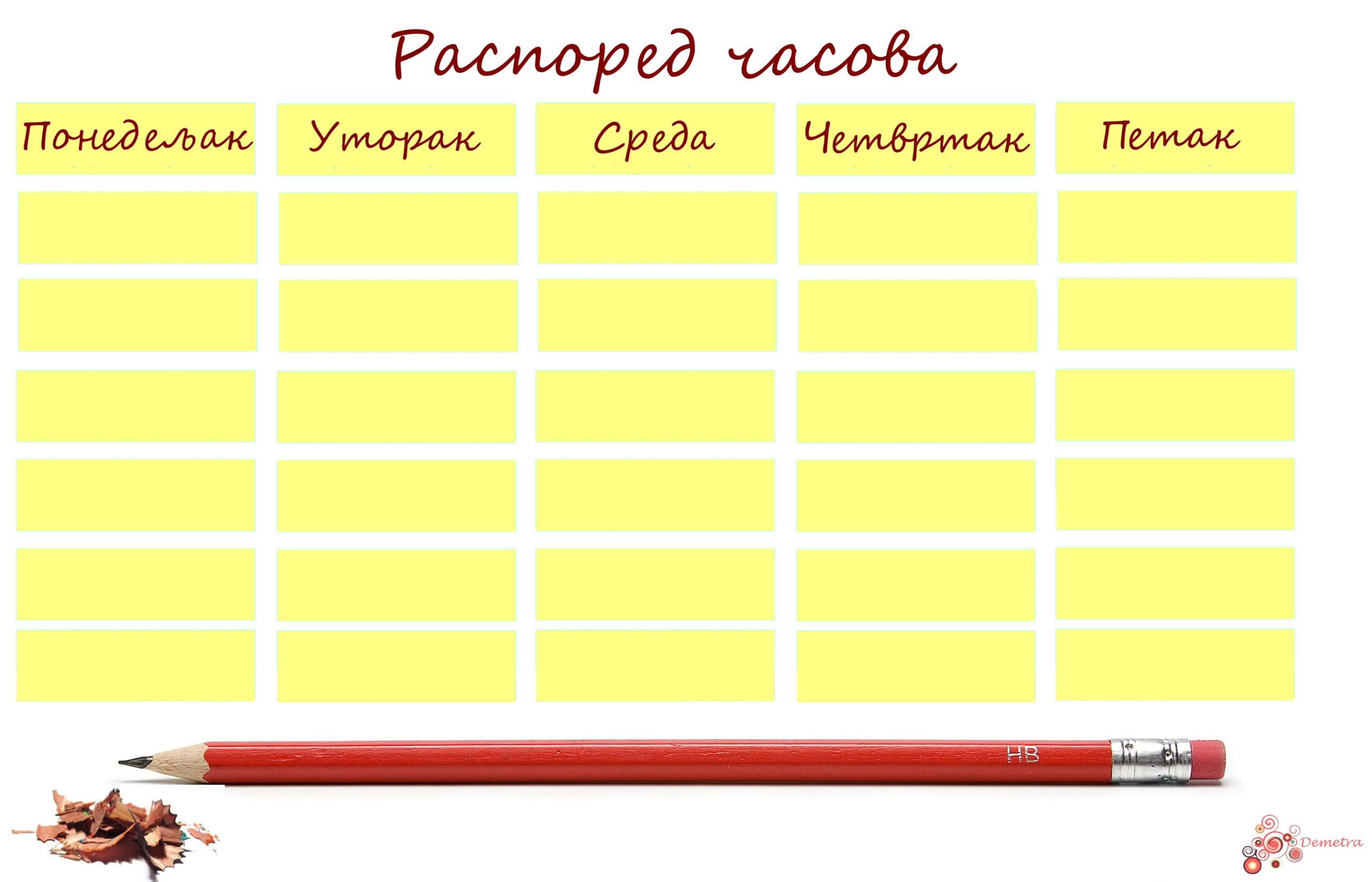 Preuzmite raspored časova - Demetra