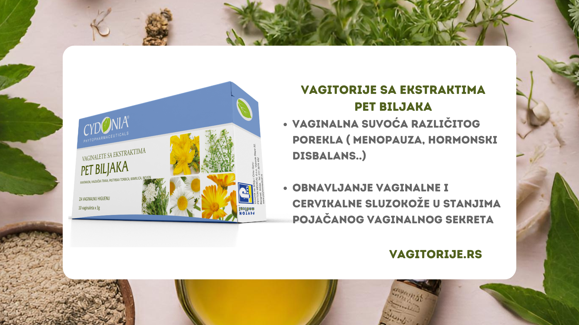 Vagitorije za ublažavanje simptoma menopauzalne suvoće - Demetra